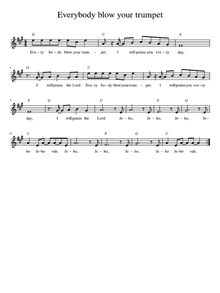 Everybody Blow Your Trumpet | PDF