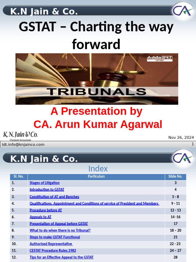 GSTAT Appeals: Procedures & Guidelines | PDF | Appeal | Tribunal