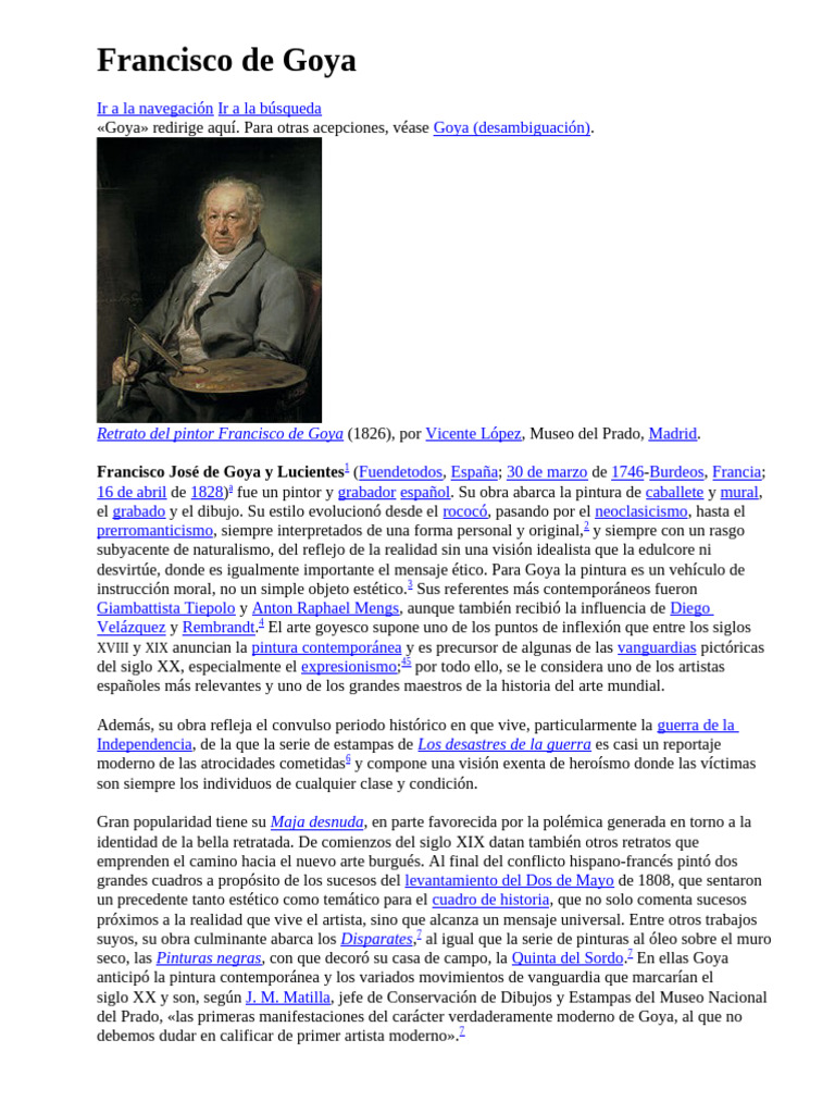 Francisco de Goya | PDF | Francisco Goya | Pinturas
