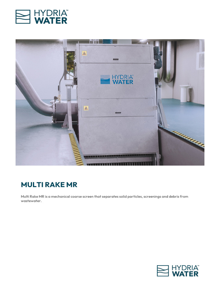 Multi Rake MR: Coarse Screen for Wastewater | PDF | Secondary Sector Of The Economy | Materials
