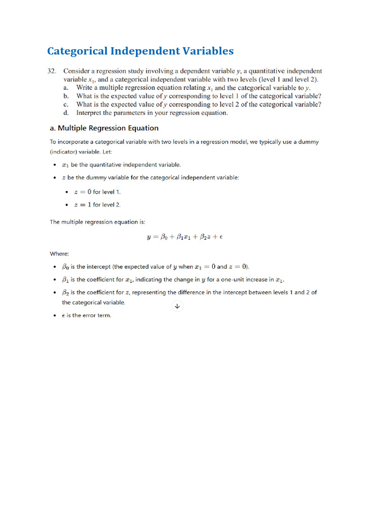 Multiple Regression Solved | PDF