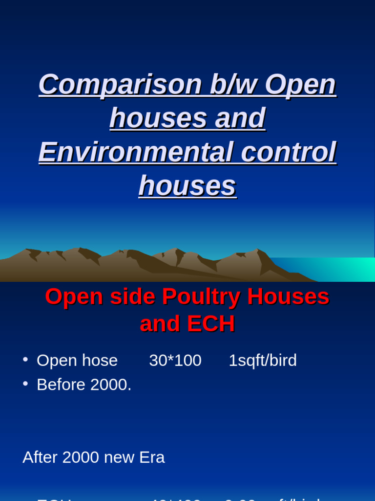 Comparison ECH and Open House | PDF