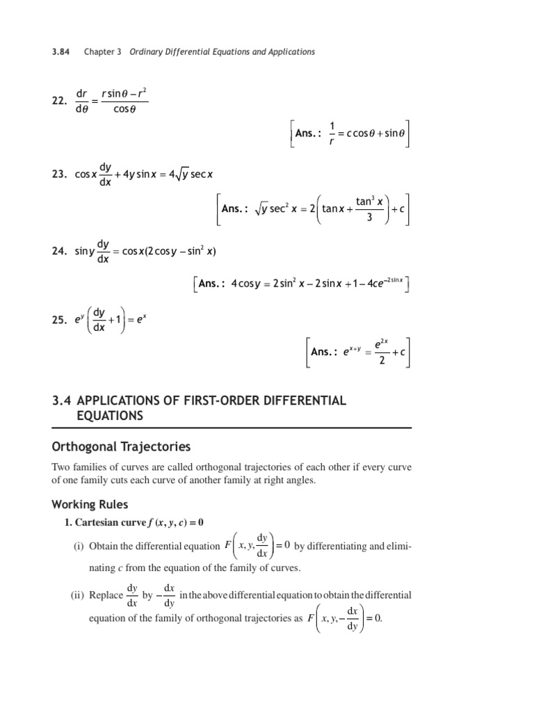 3 Applications of First-Order Differential Equations | PDF | Equations ...