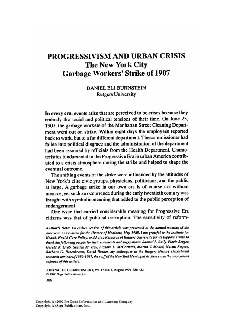 Progressivism and Urban Crisis | PDF