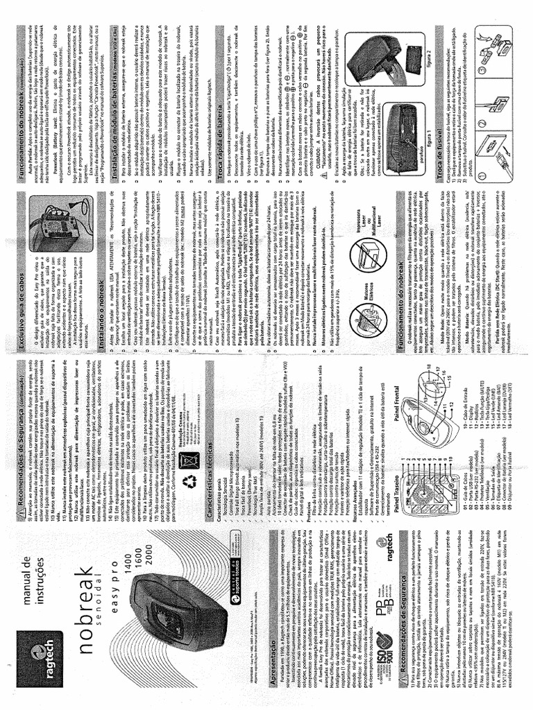 Nobreak Ragtech Easy Pro 1400 1600 2000 | PDF