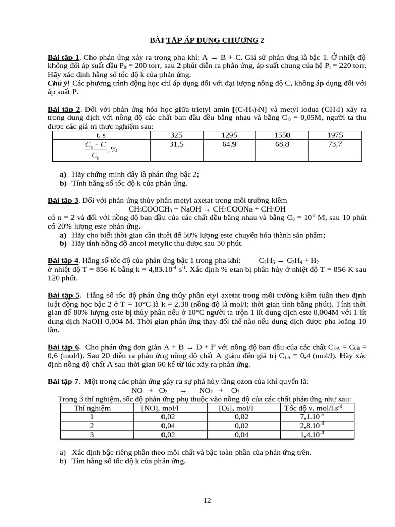 10 Bài tập - Gửi sv | PDF