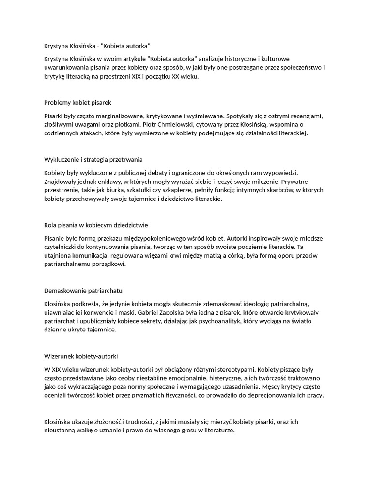 Krystyna Kłosińska | PDF