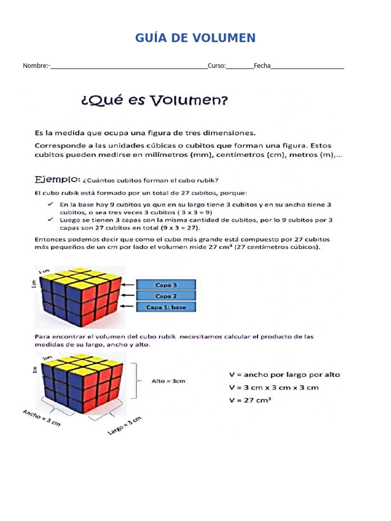 Guía de Volumen | PDF