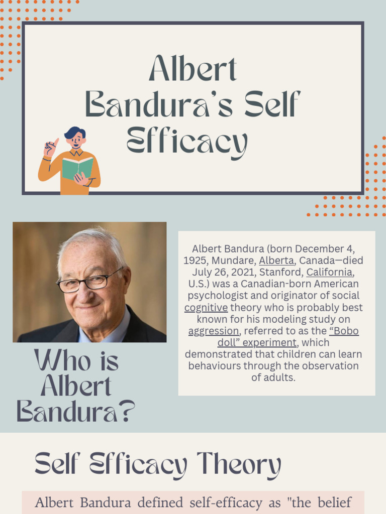 Albert Bandura's Self-Efficacy Ppt. - 20241021 - 225841 - 0000 | PDF | Self Efficacy ...