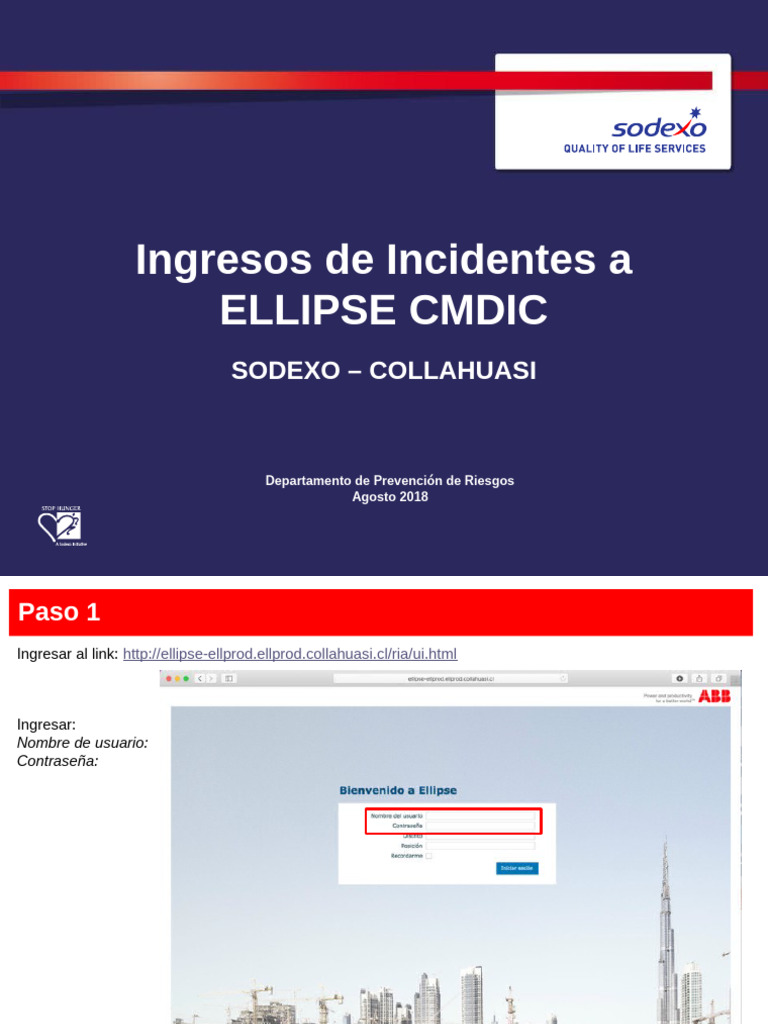 Ingreso de Incidentes A ELLIPSE CMDIC | PDF