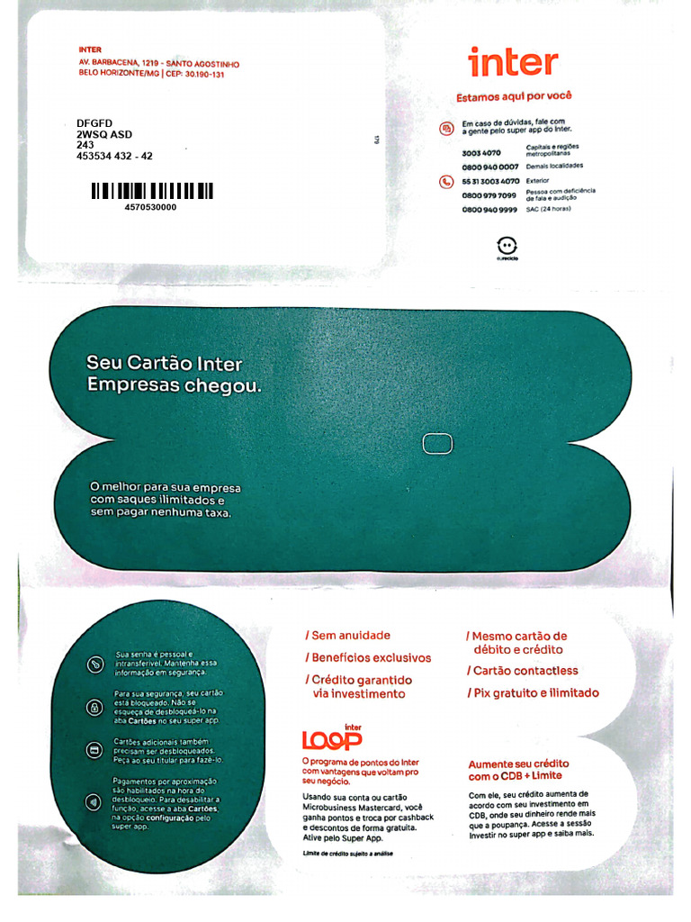 Conta Carta-Inter DFGFD 23 11 2024 | PDF