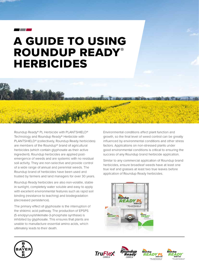 A Guide To Using Roundup Ready Herbicides | PDF | Herbicide | Weed