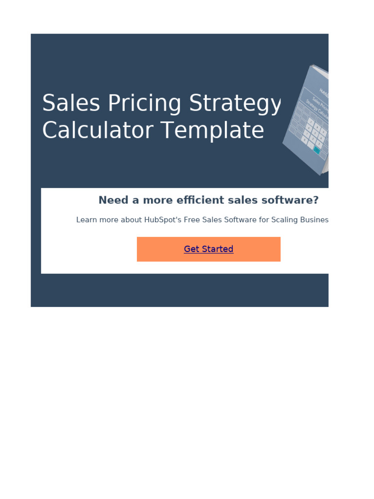 Pricing Strategy Calculator Template | PDF | Pricing | Gross Margin