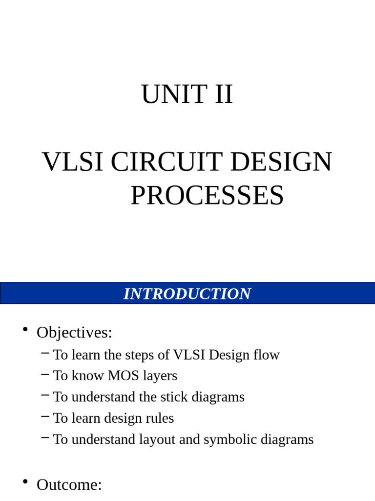 Vlsicircuitdesignprocess | PDF | Cmos | Mosfet