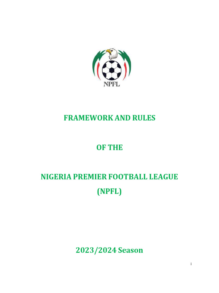 NPFL Framework and Rules For 2023 2024 | PDF | Liquidation | Justice