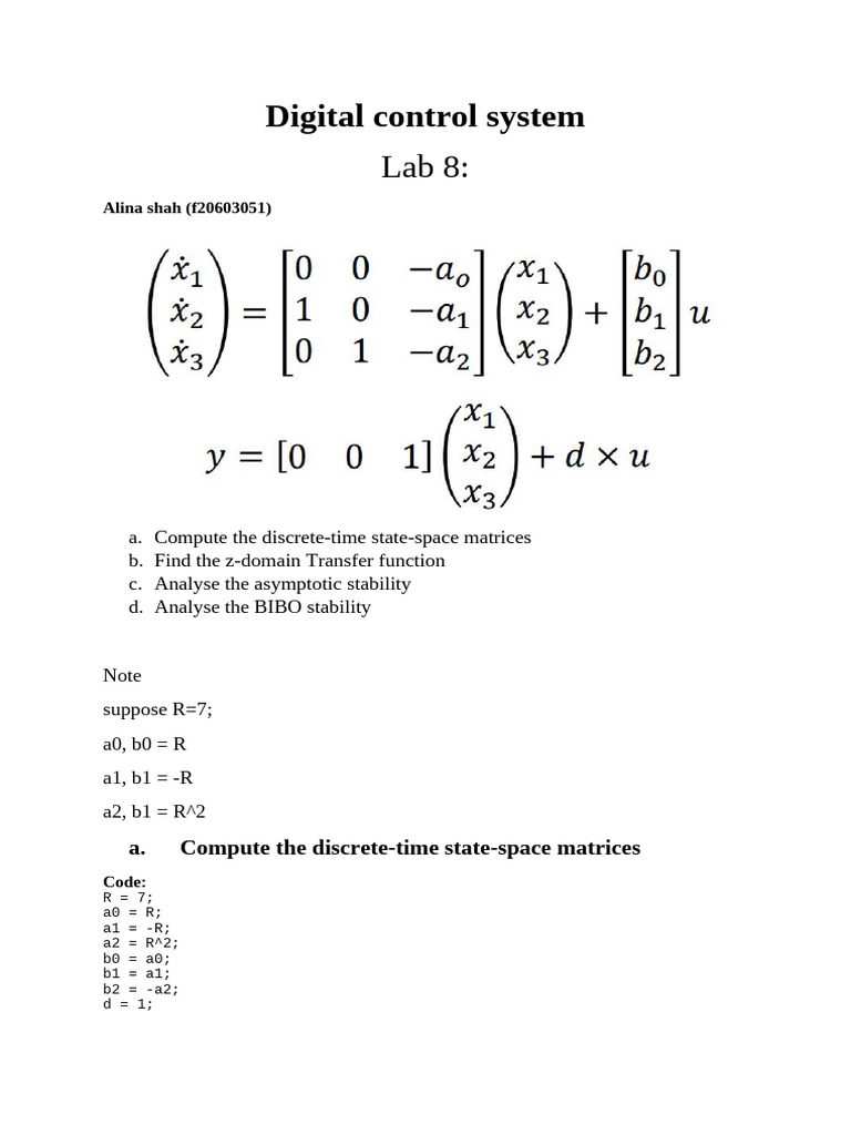 Alina Shah Dcs Lab 8 and 9 | PDF