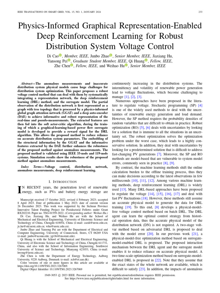 Robust Voltage Control via DRL | PDF