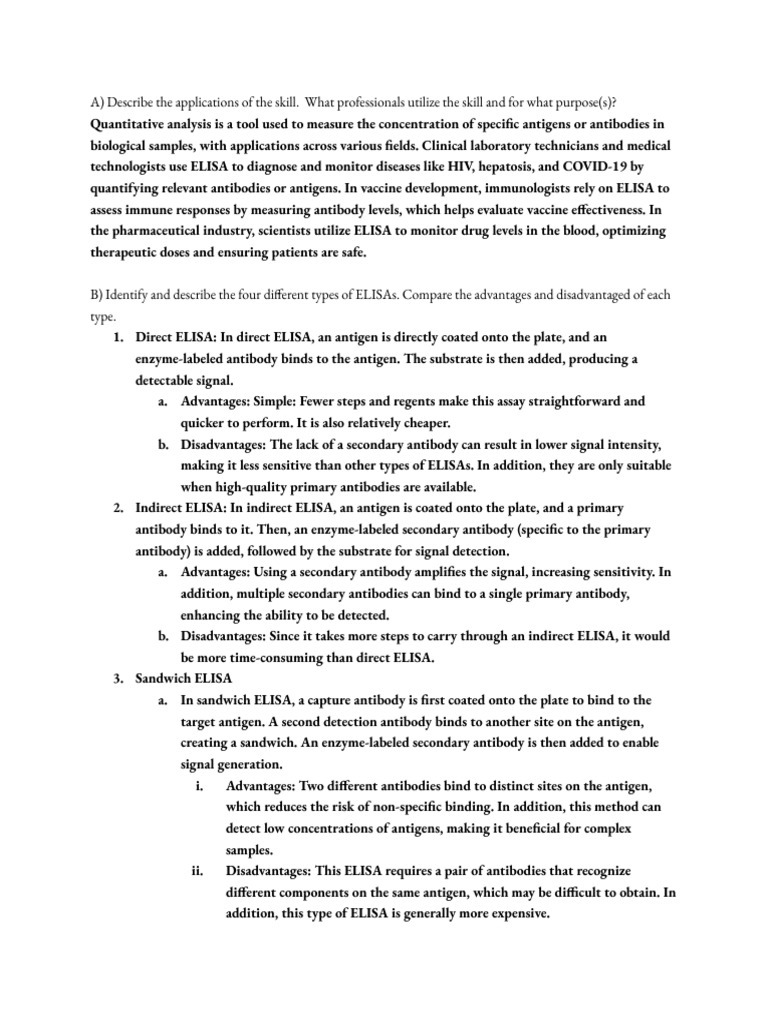 Quantitative ELISA Analysis | PDF | Elisa | Antibody