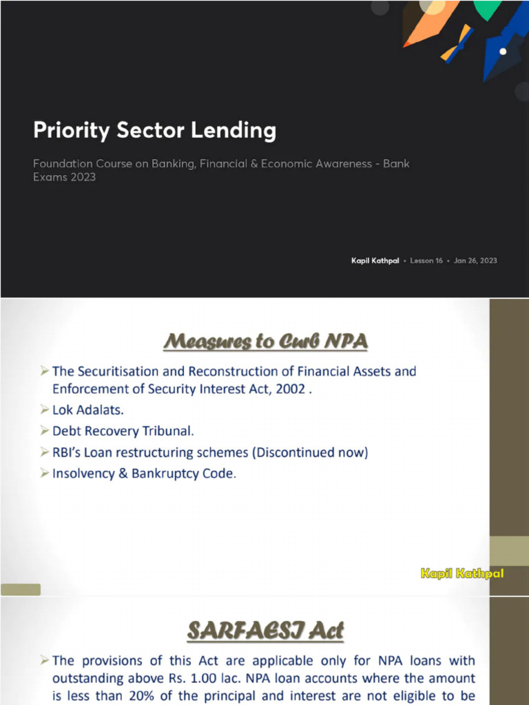 Priority Sector Lending No Anno | PDF