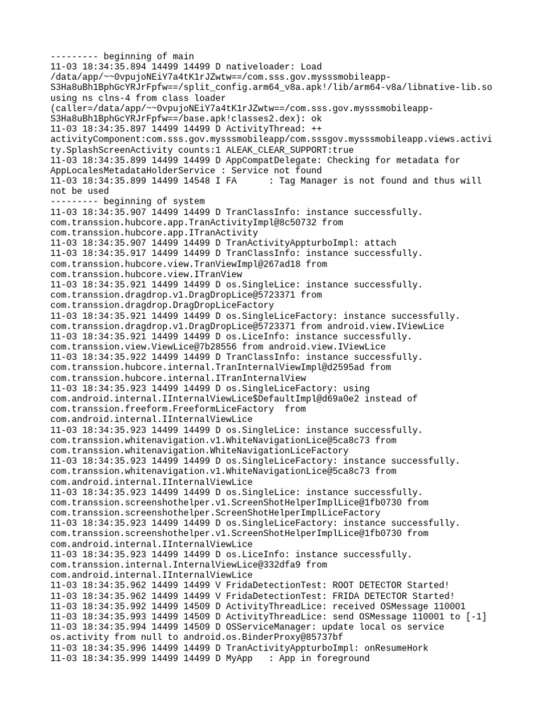 Mobile App Debugging Log Analysis | PDF | Software Engineering | Information Technology
