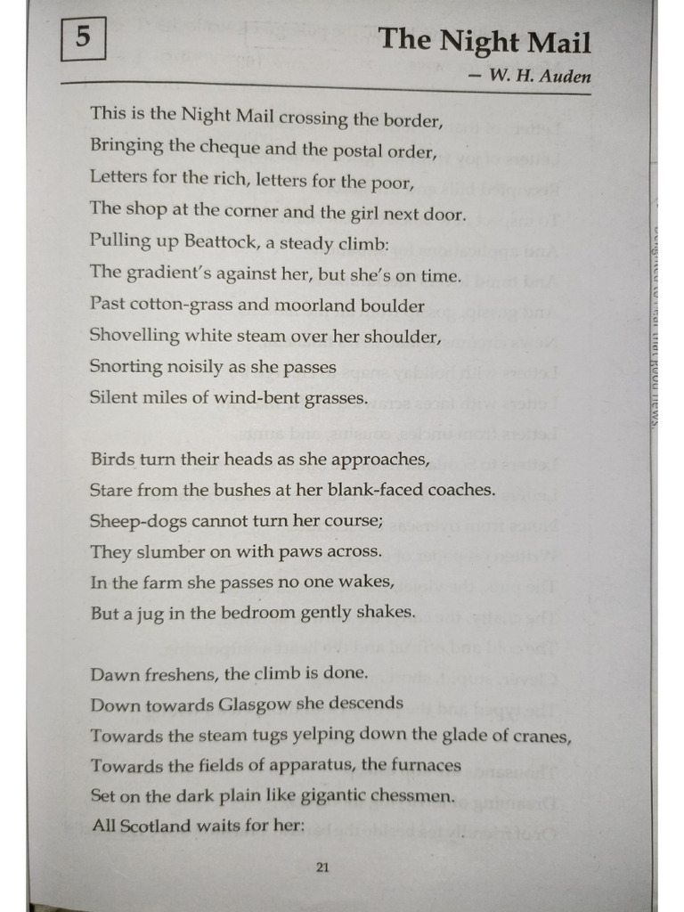 The Night Mail Poem | PDF