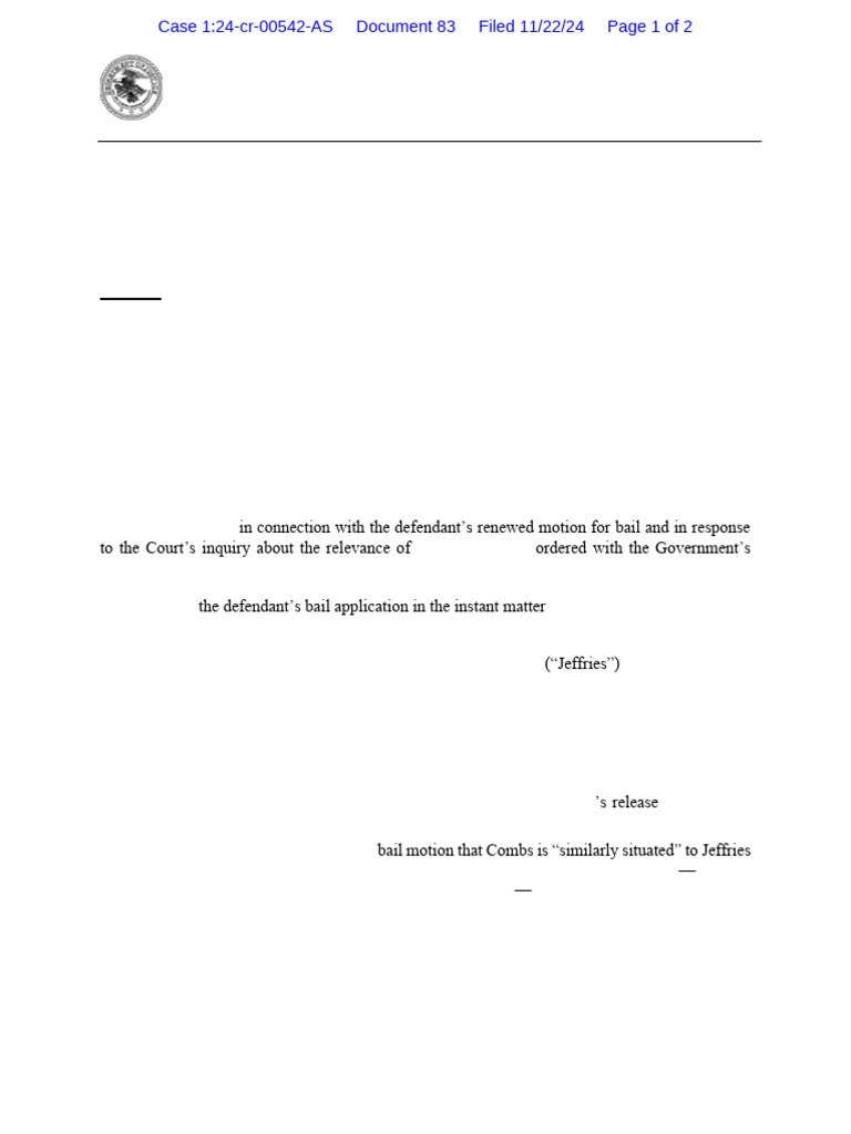 11-22-2024 - PRosecutors Letter Re Evidence Bail Renewed Request | PDF ...