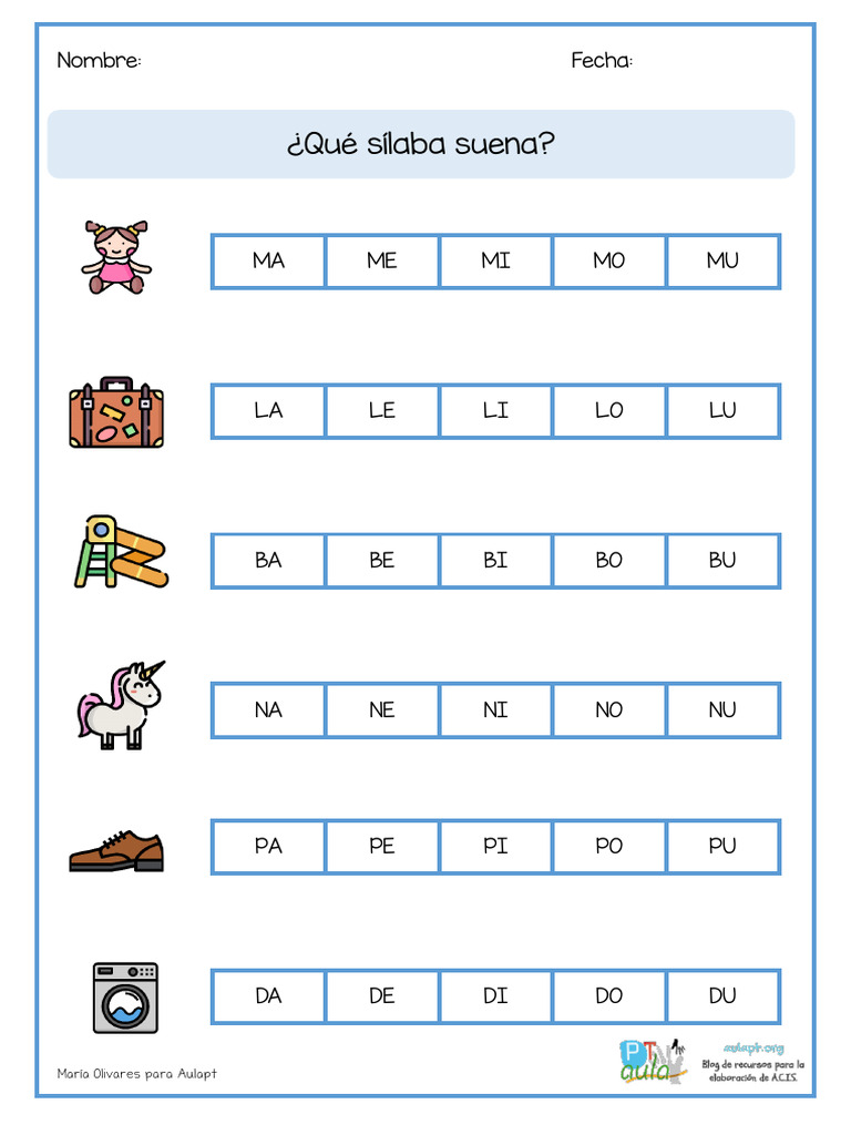 Conciencia Fonologica Silaba | PDF
