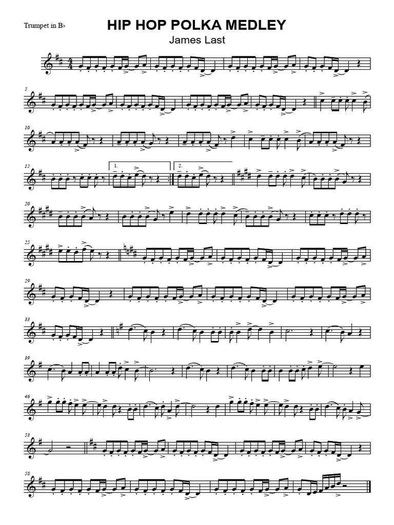 Hip Hop Polka Medley Sheet Music | PDF