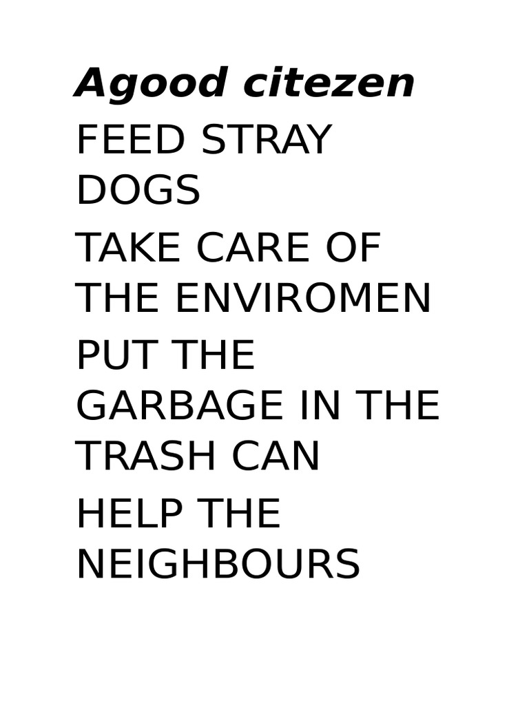 Agood Citezen | PDF