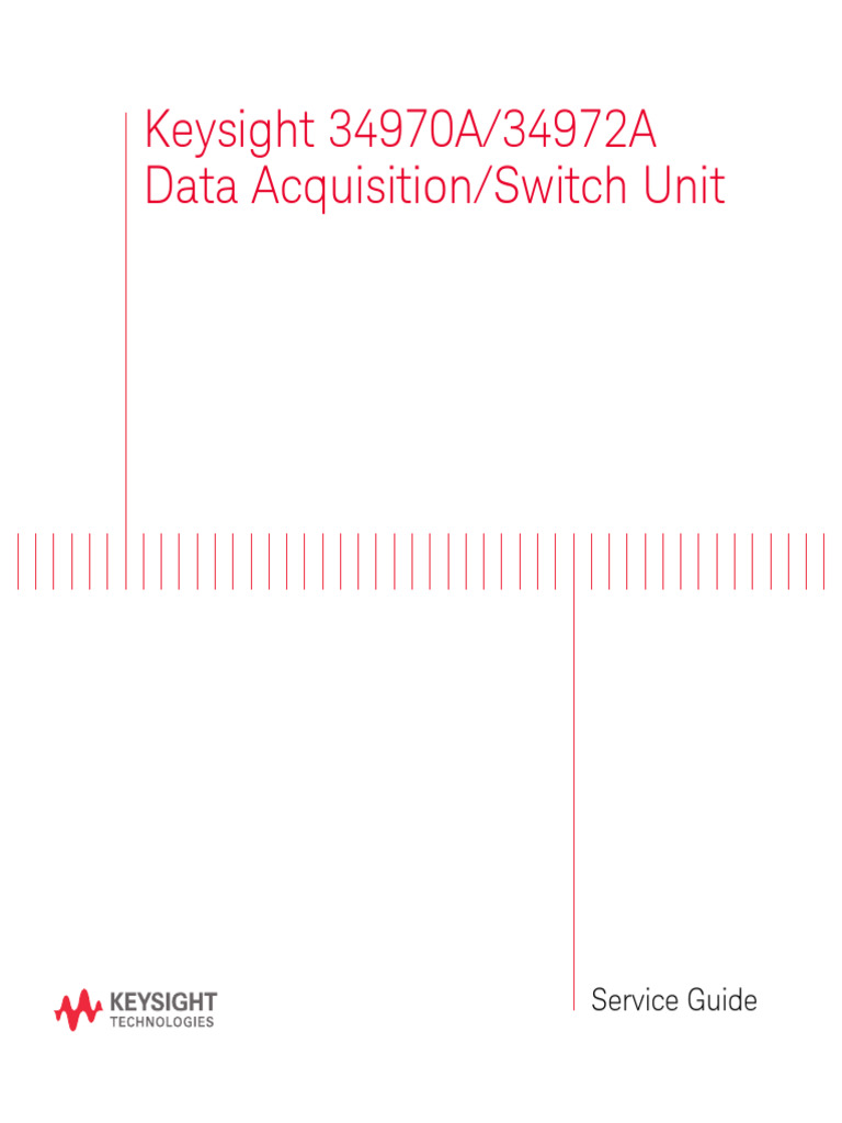 Keysight 34970A/34972A Data Acquisition/Switch Unit: Service Guide ...