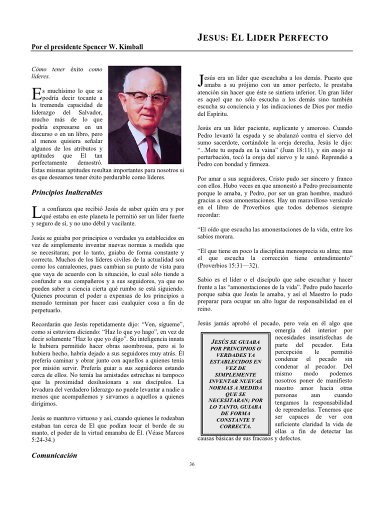 Jesus El Lider Perfecto | PDF | Jesús | Liderazgo
