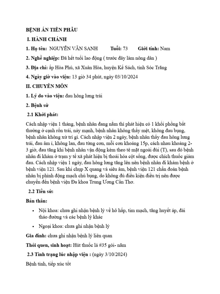 Phình ĐM CH B NG | PDF