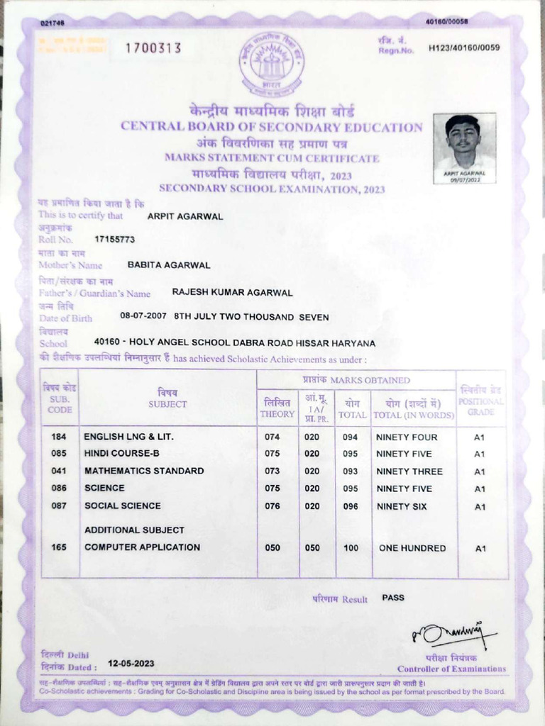 CLASSXCERTIFICATE | PDF | Science | Qualifications