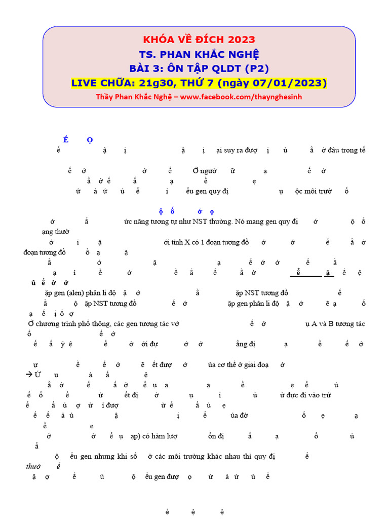 Ôn Tập QLDT (P2) | PDF
