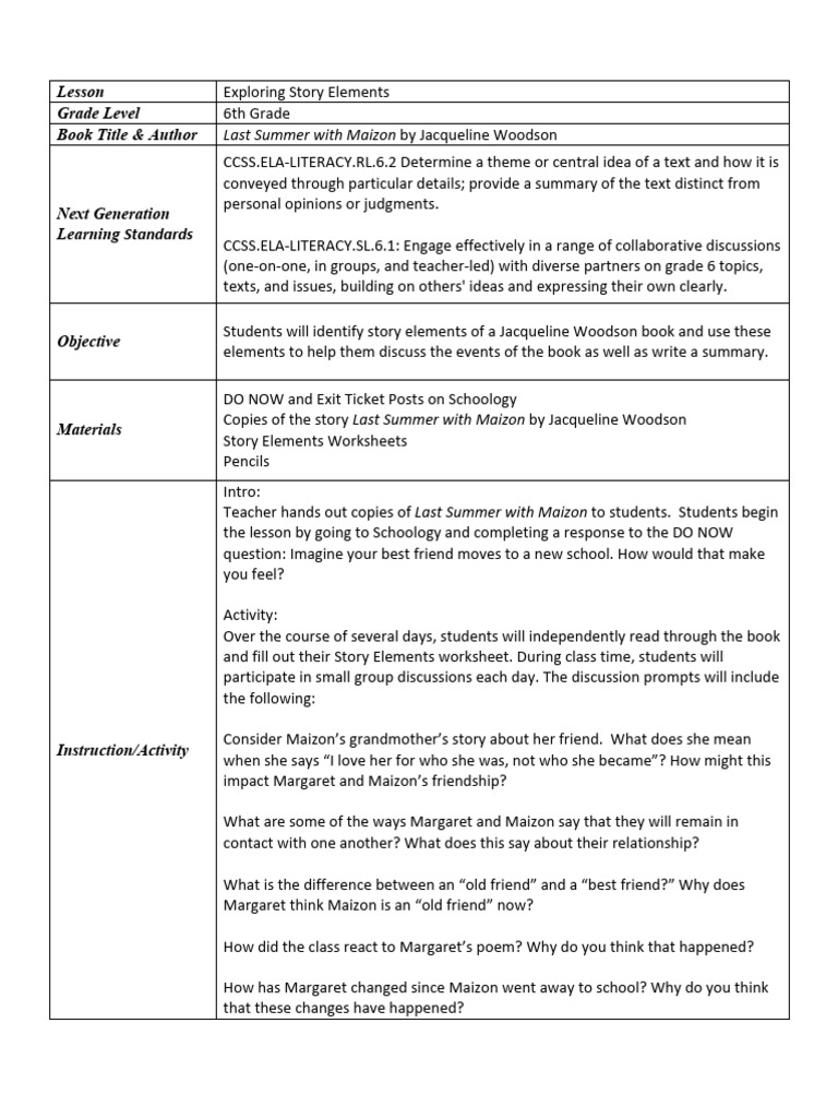 Last Summer Lesson Plan | PDF | Learning | Human Communication