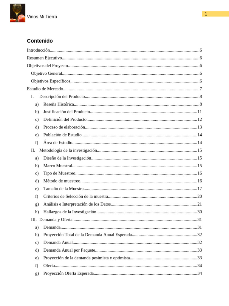 Ejemplo de Proyecto FInal | PDF | Vino | melocotón