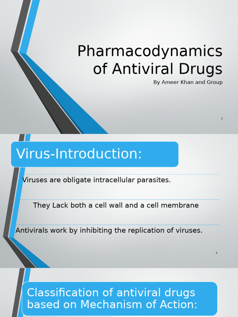 Pharmacology Presentation Group B | PDF | Antiviral Drug | Management ...