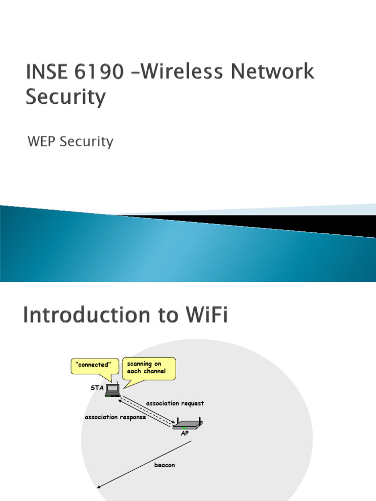 WEP Security | PDF | Wi Fi | Encryption