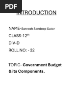 Economics Project On Government Budget - Class 12 CBSE PDF | PDF