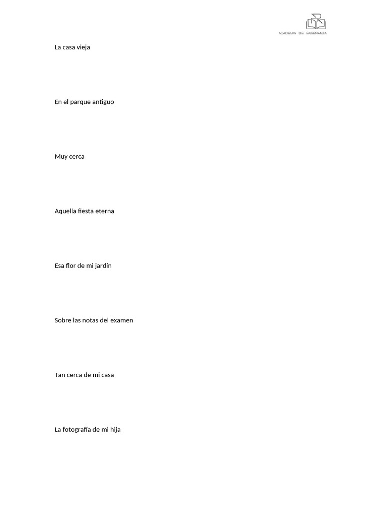 Frases Simples | PDF