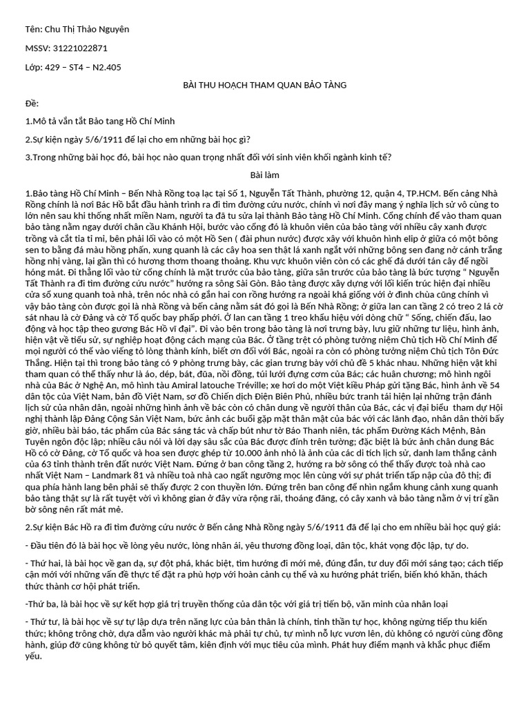 Bài Thu Ho CH | PDF