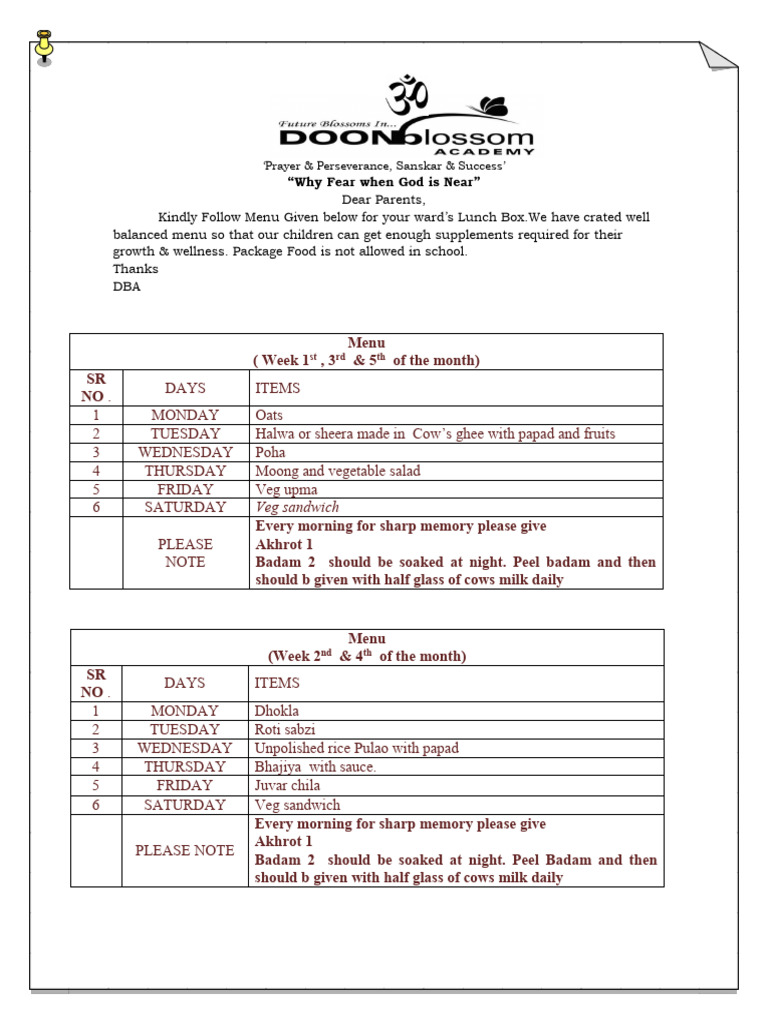 Food Menu | PDF