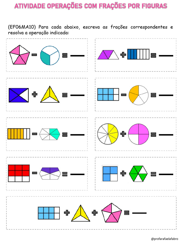Atividade Flexibilizada Operações Com Frações Por Representação | PDF