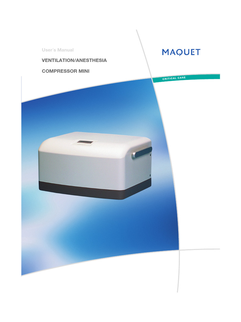 Maquet Compressor Mini Users Manual | PDF | Valve | Electromagnetic ...