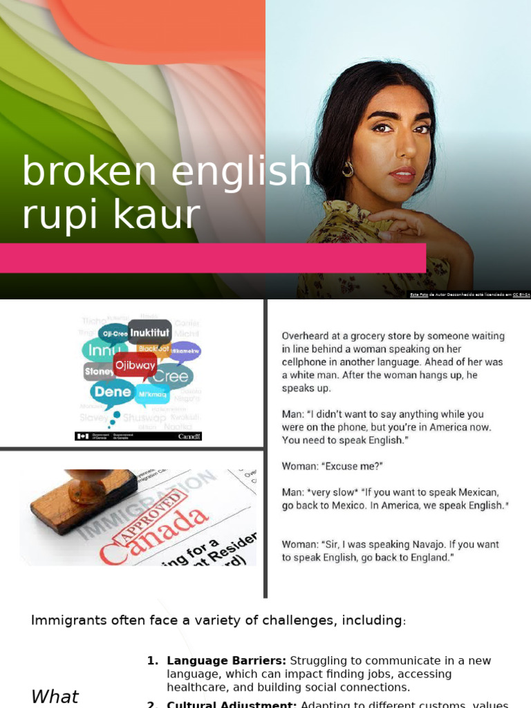 Broken English Rupi Kaur | PDF | English Language | Human Communication