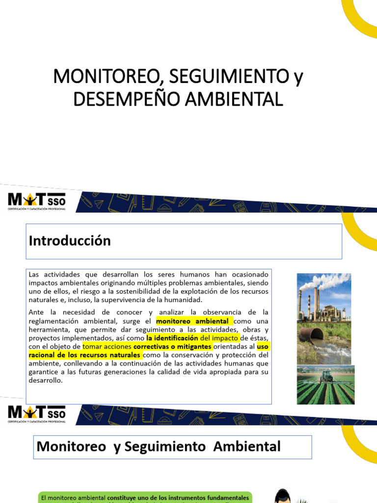 Monitoreo, Seguimiento y Desempeño Ambiental | PDF | Evaluación | Entorno natural
