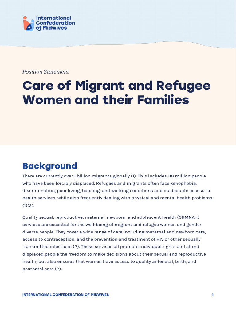 Care for Migrant and Refugee Women | PDF | Midwife | Midwifery