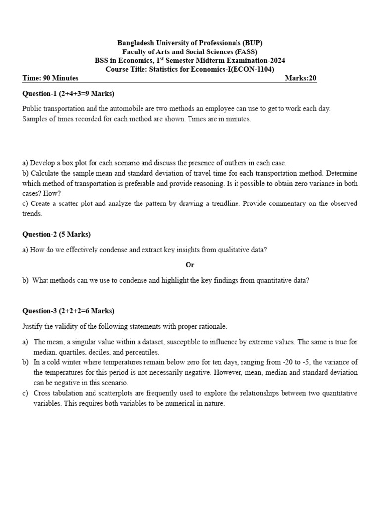 Mid - Term Exam - Final - 2024 | PDF