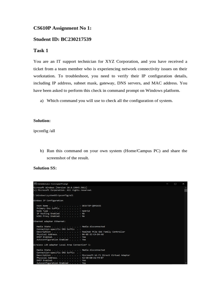 Cs610p Assignment No 1 Pdf