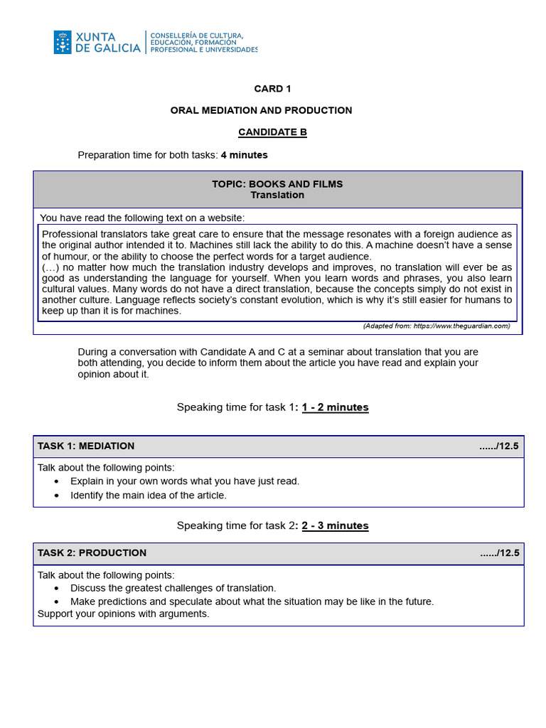 card 1B Task1-2 BOOKS | PDF | Translations | Cognition